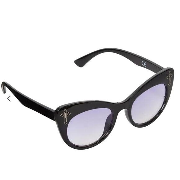 Killstar | Accessories | Killstar Shady Af Sunglasses Black Crosses Emo ...